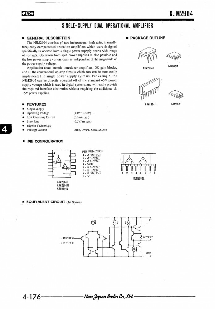 NJM2904M datasheet page 1