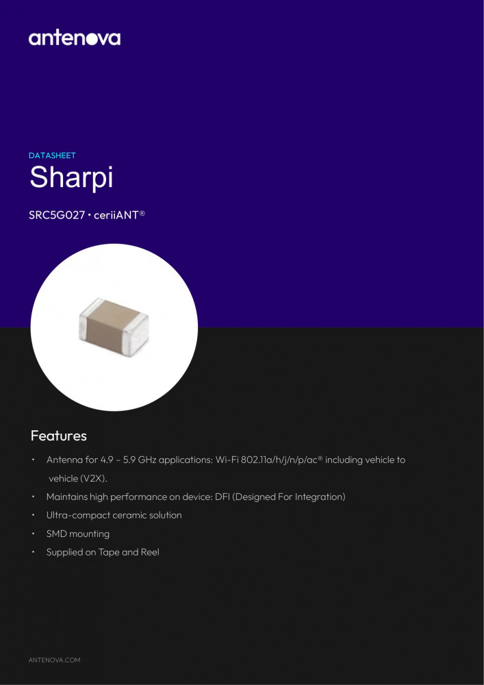 Sharpi SRC5G027 datasheet page 1