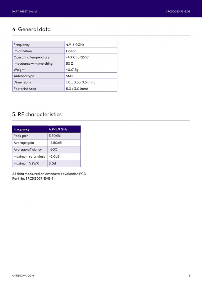 Sharpi SRC5G027 datasheet page 3