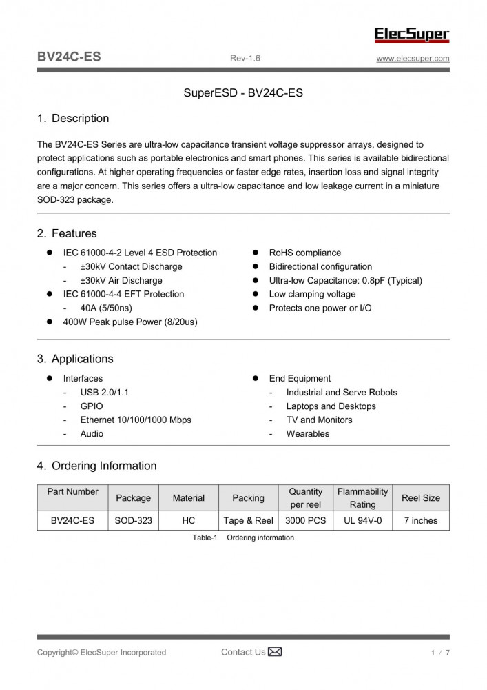 BV24C-ES technical document page 1