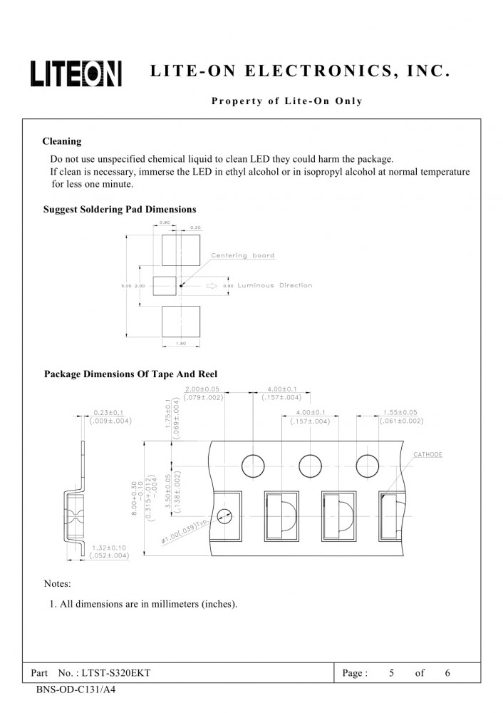 LTST-S320EKT datasheet page 5