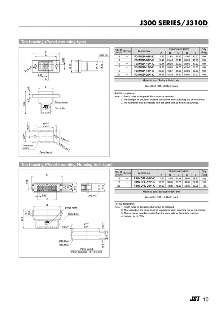 JST JFA J300 technical document page 10