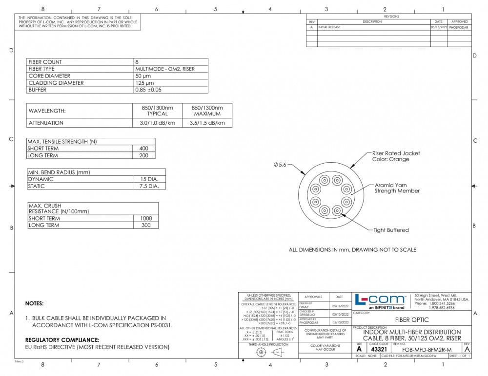 FOB-MFD-8FM2R-M technical drawing