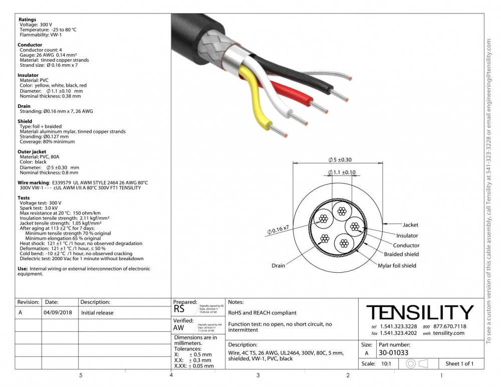 Tensility 30-01033 product document preview