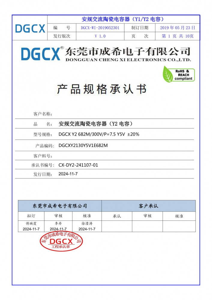 DGCX approval document page 1