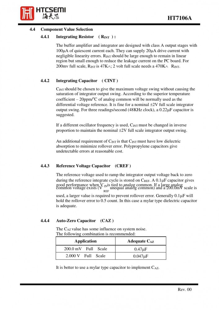 HT7106ARTZ datasheet page 8