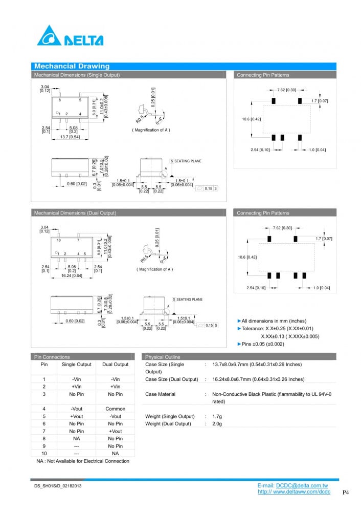 DELTA SH01S1205A datasheet page 4