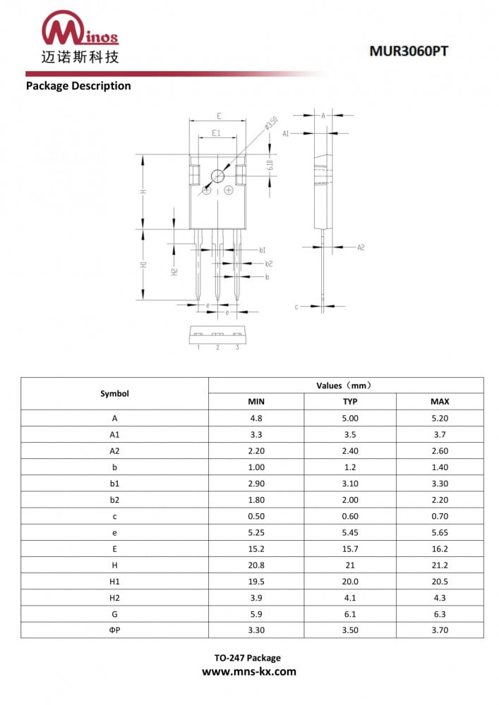 MUR3060PT-MNS datasheet page 3