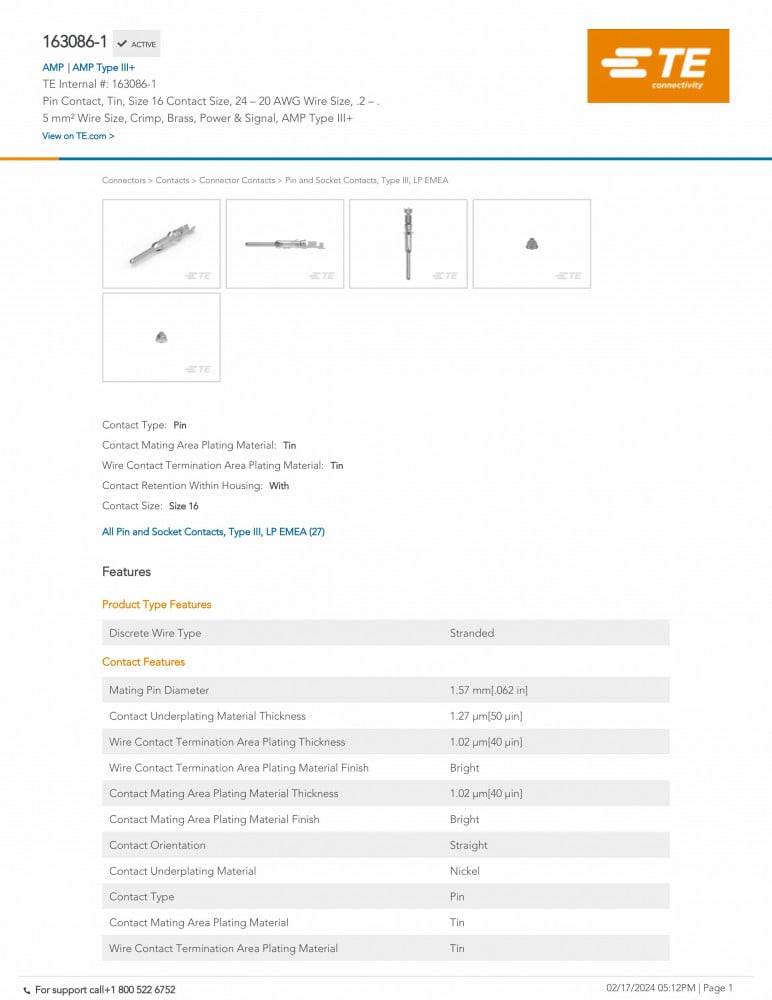 163086-1 technical document page 1