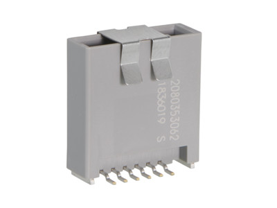 ConnTAK50 Header, Single Row, Vertical, Surface Mount, 6 Circuits, Key B, Natural, with Pick-and-Place Tape for sale