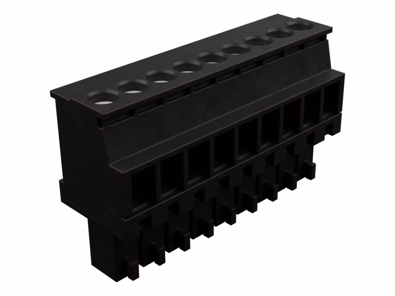3.50mm Pitch Eurostyle Vertical Plug, with Standard Imprinting, Front Wire Entry, Black, 9 Circuits for sale