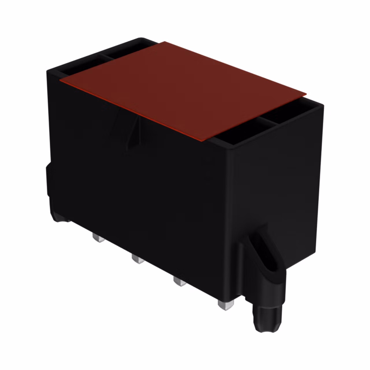 Mega-Fit Vertical Header, 5.70mm Pitch, Through Hole, Dual Row, 8 Circuits, 0.76µm Gold (Au) Plating, 3.73mm Tail Length, Glow-Wire Capable, Tape and Reel, with Pick-and-Place Tape, Black for sale
