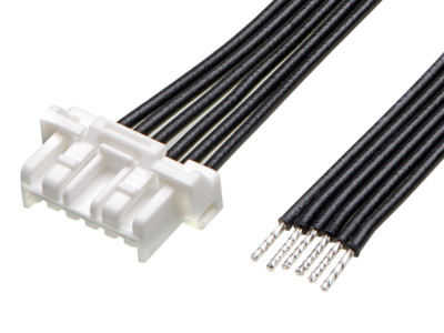 CLIK-Mate-to-Pigtail Off-the-Shelf (OTS) Cable Assembly, 2.00mm Pitch, Single Row, 600.00mm Length, 10 Circuits, White