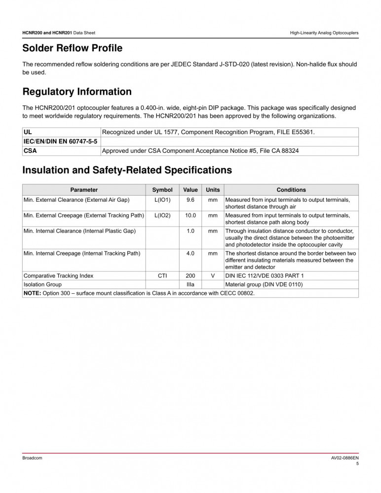HCNR201#050 datasheet page 5