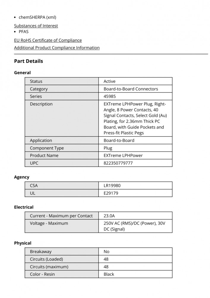 MOLEX 459858482 technical document page 2
