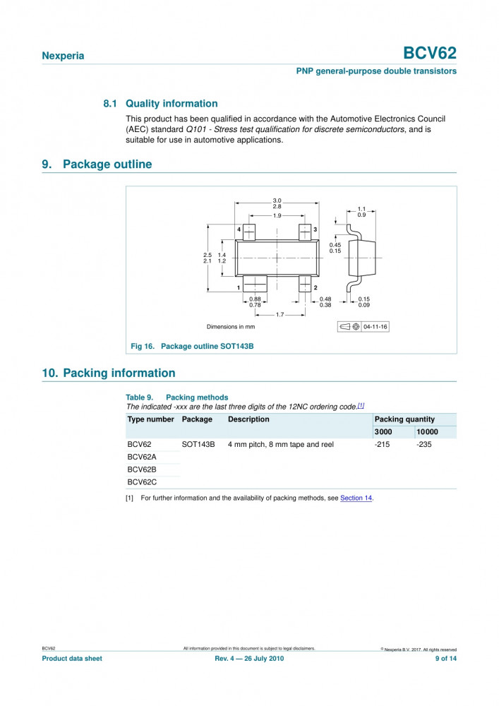 BCV62A datasheet page 9