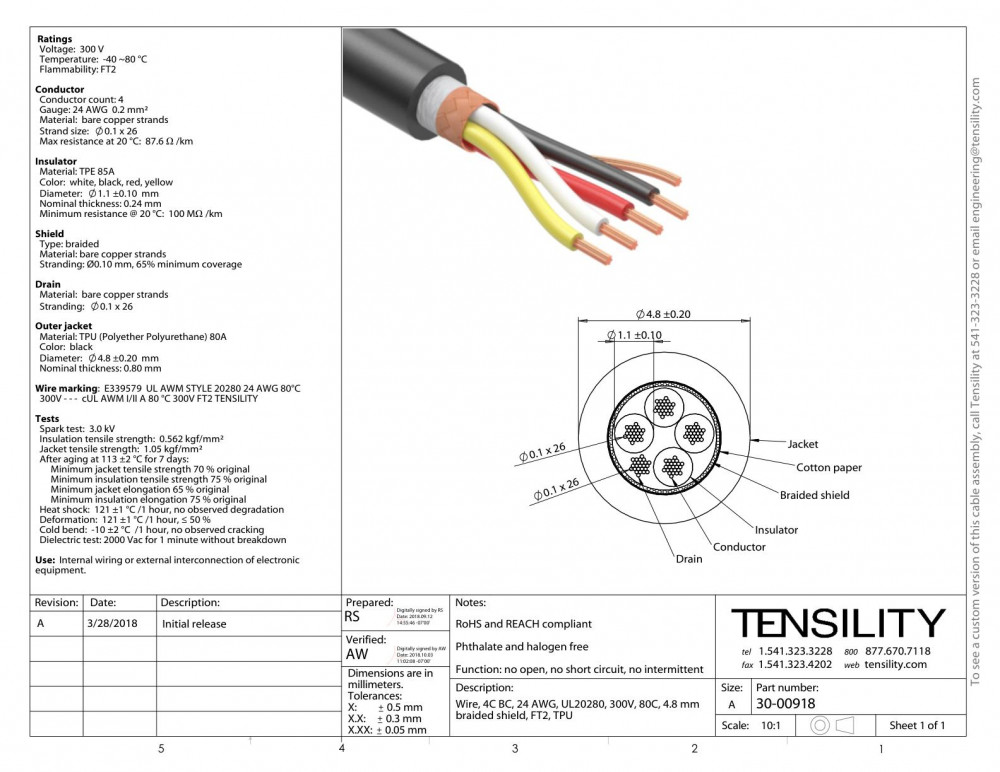 Tensility International 30-00918 technical drawing preview