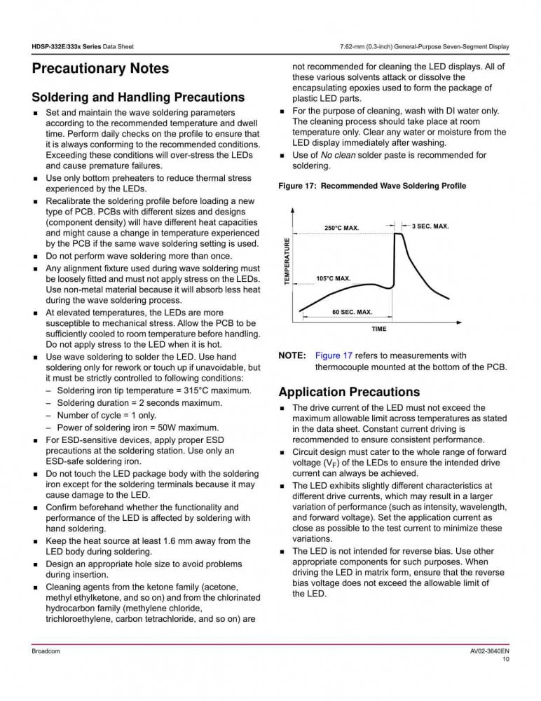 HDSP-333E datasheet page 10