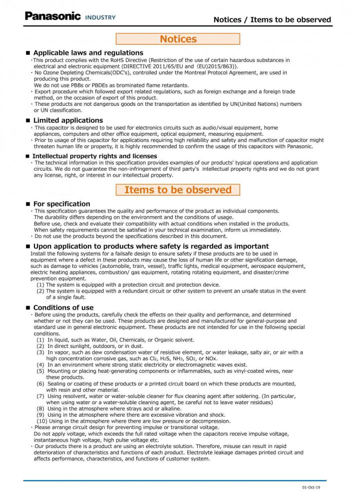 Panasonic TA series documentation page 4