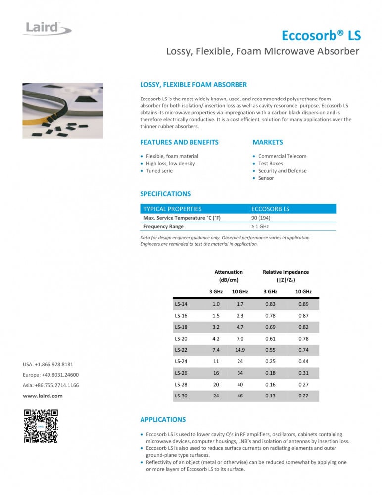 Laird Eccosorb LS technical document page 1