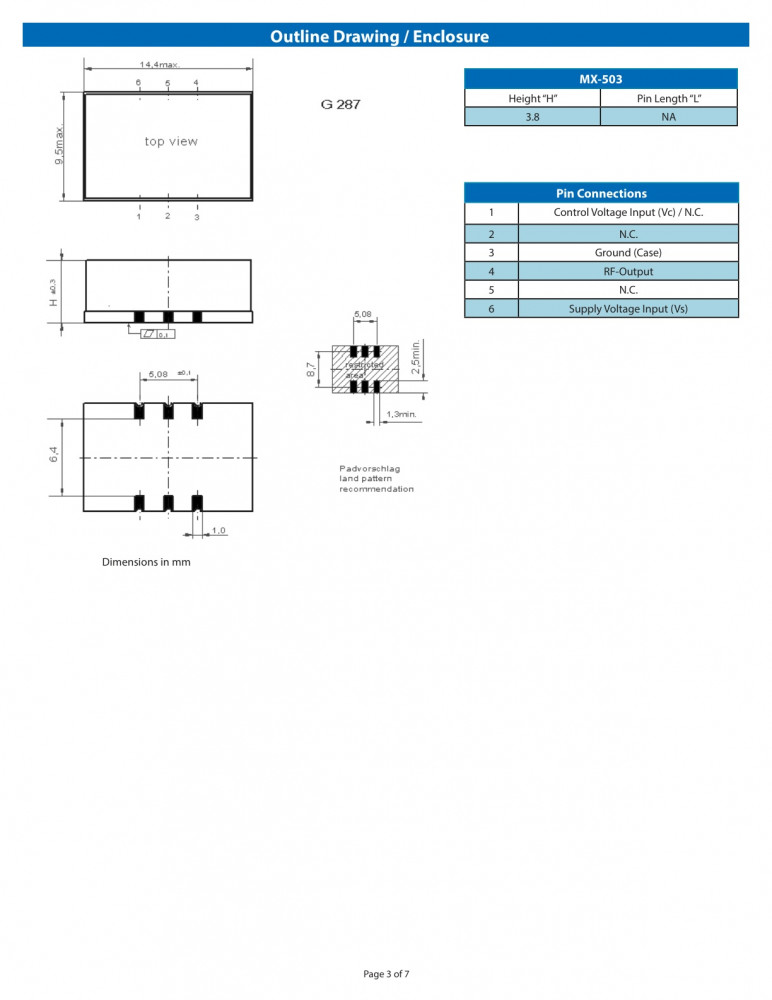 MX-503 datasheet page 3