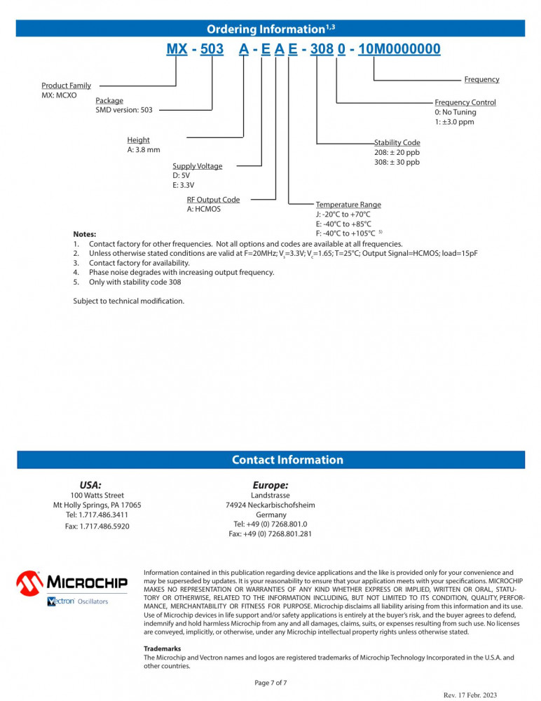 MX-503 datasheet page 7