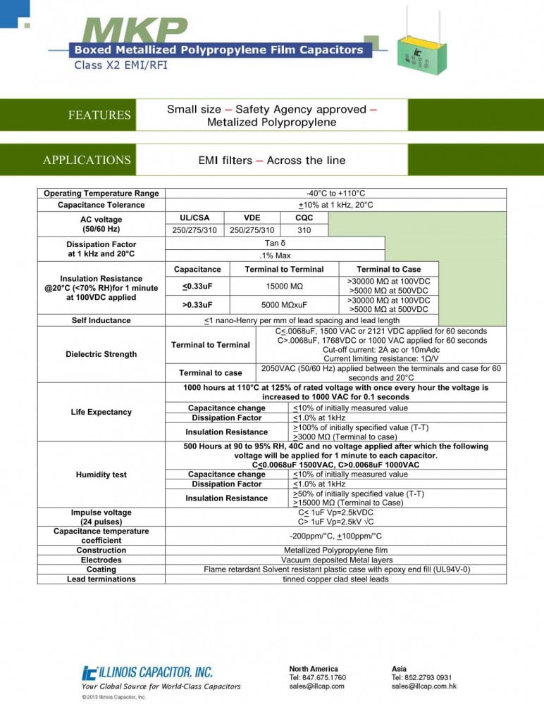 224MKP275KB technical document page 1