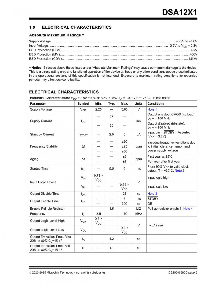DSA1201 datasheet page 3