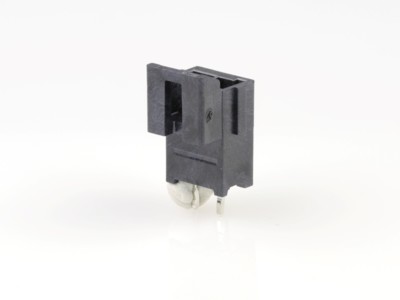 Ultra-Fit Vertical Header, 3.50mm Pitch, Single Row, 6 Circuits, with Kinked Pins, 0.76µm Gold (Au) Plating, Glow-Wire Capable, Black