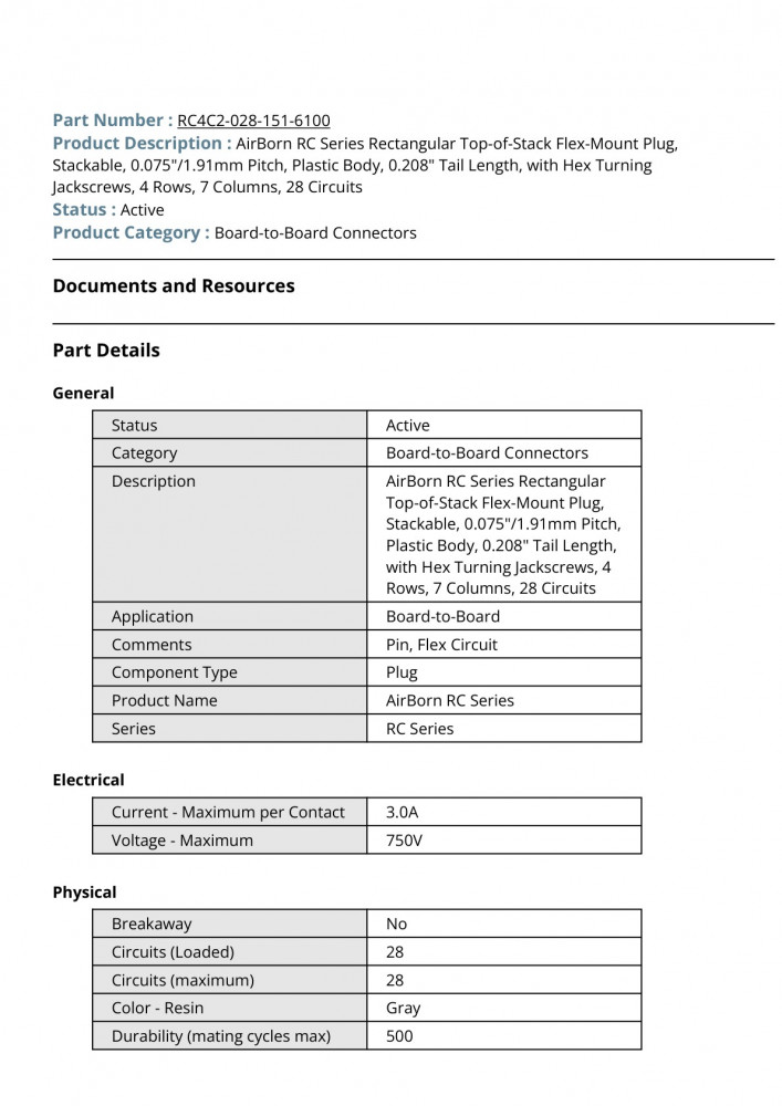 RC4C2-028-151-6100 technical document image, page 1