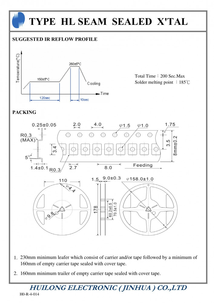 HL40000262 reflow profile