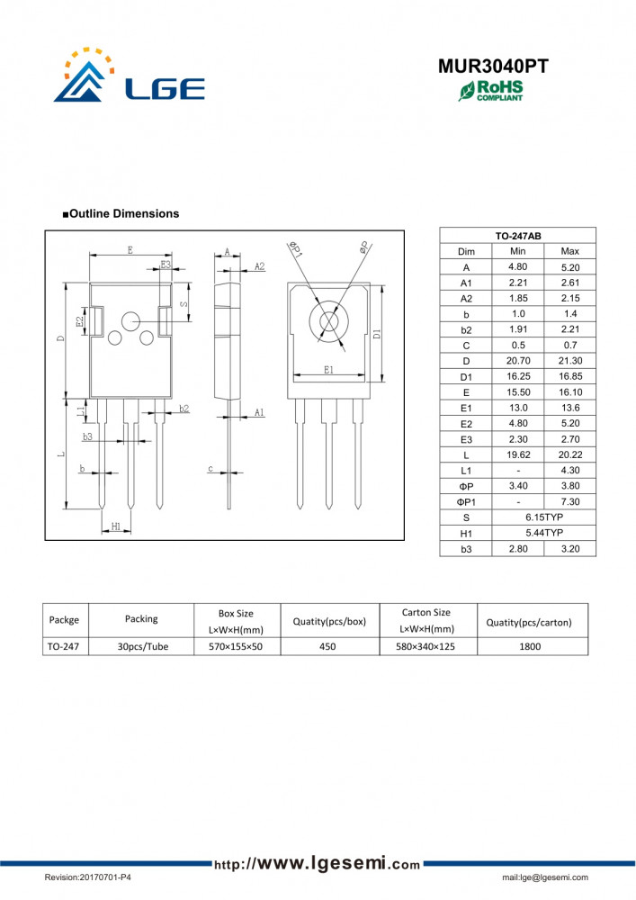 MUR3040PT datasheet page 4