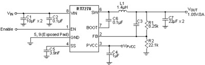RT7243 - 6A, 18V, Synchronous Step-Down Converter