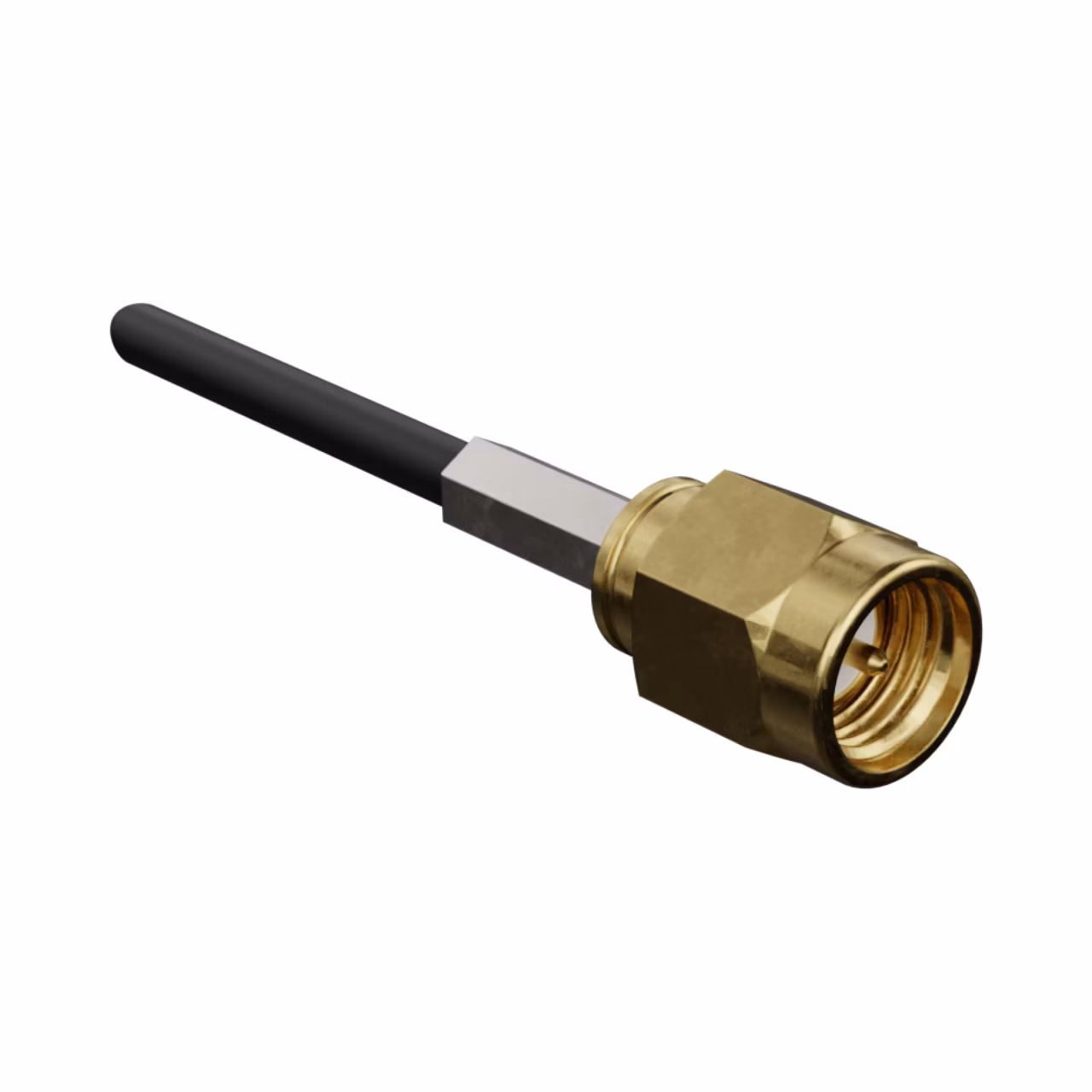 SMA Plug, Straight, Crimp, RG-174, RG-188, and RG-316 Cable, Brass Body with Gold (Au) Plating, w/o Shrink Tube, Tray, 50 Ohms for sale