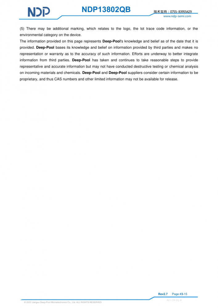 NDP13802QB datasheet page 3