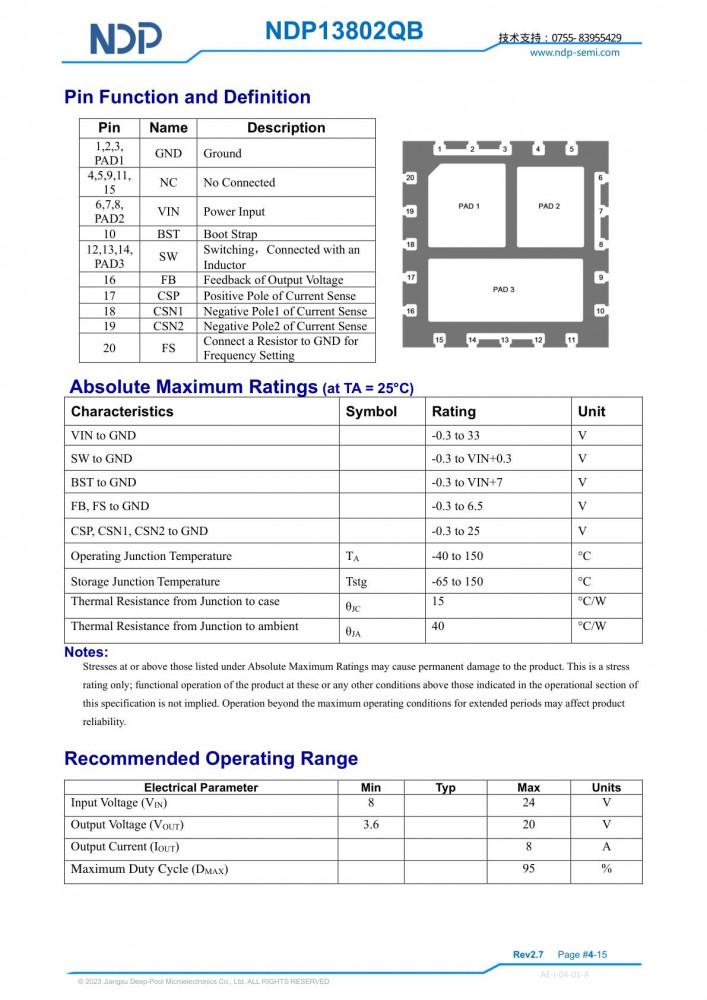 NDP13802QB datasheet page 4