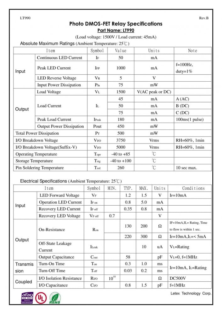 LT990 datasheet page 2
