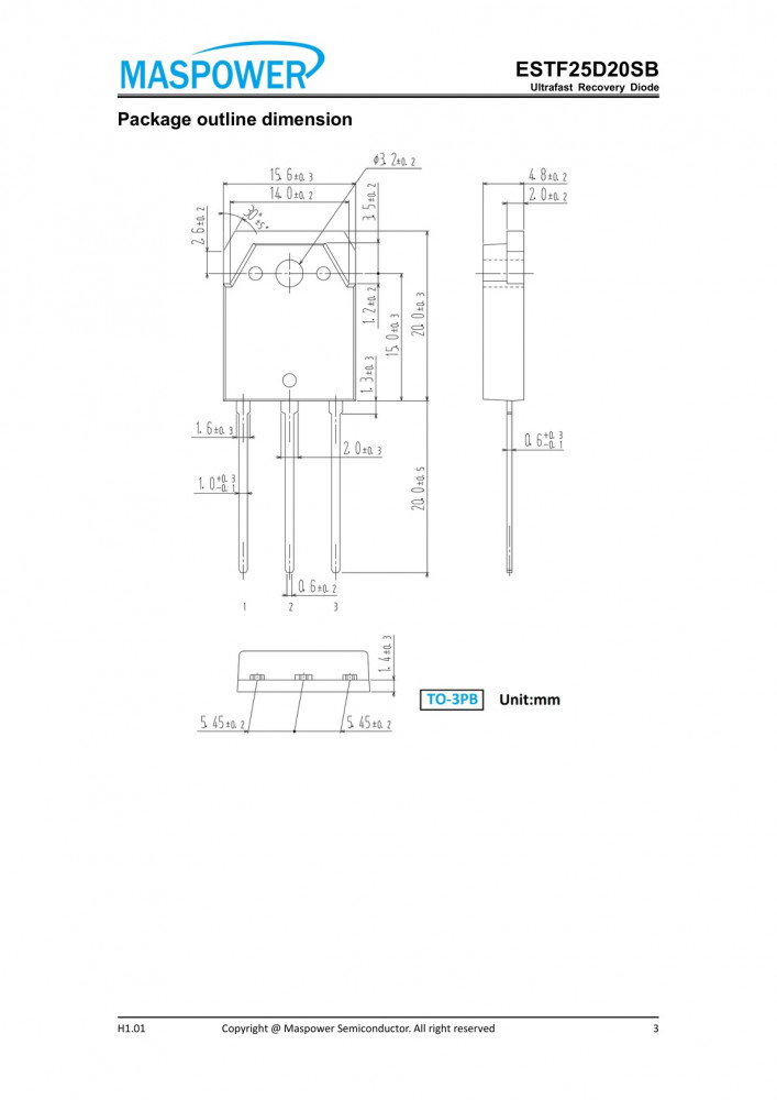 ESTF25D20SB datasheet page 3