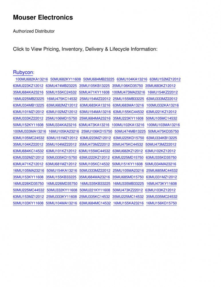 Rubycon MU series technical document page 3