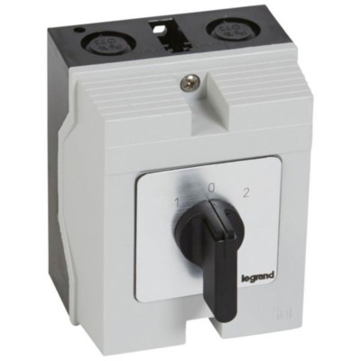 Cam switch - Changeover switch with off PR 17 3P 20A - IP65 surface mounted enclosure 96x120mm - 690V AC level control for sale
