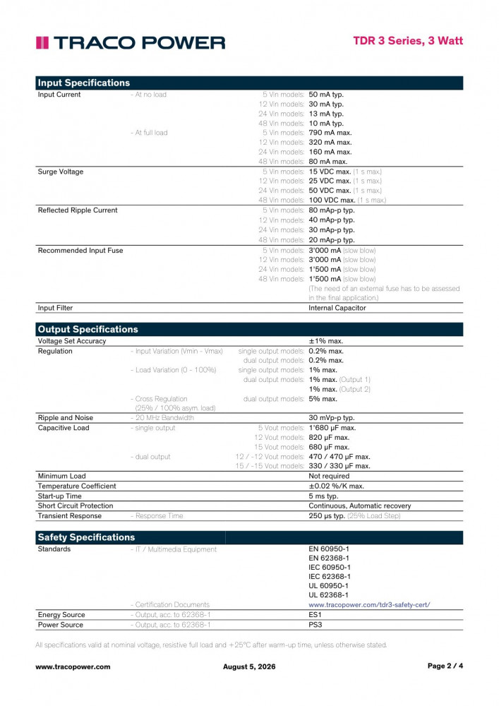 TDR 3 product documentation, page 2