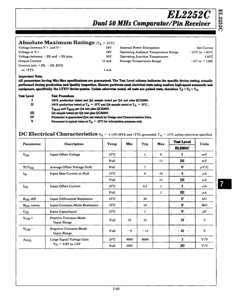 EL2252C datasheet page 2