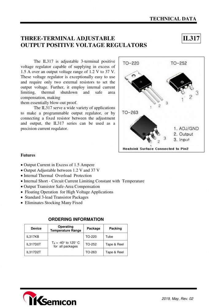 IL317 datasheet page 1