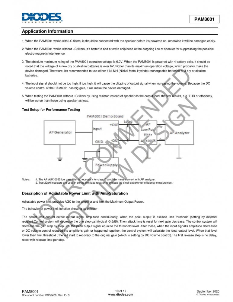 PAM8001NHR datasheet page 10