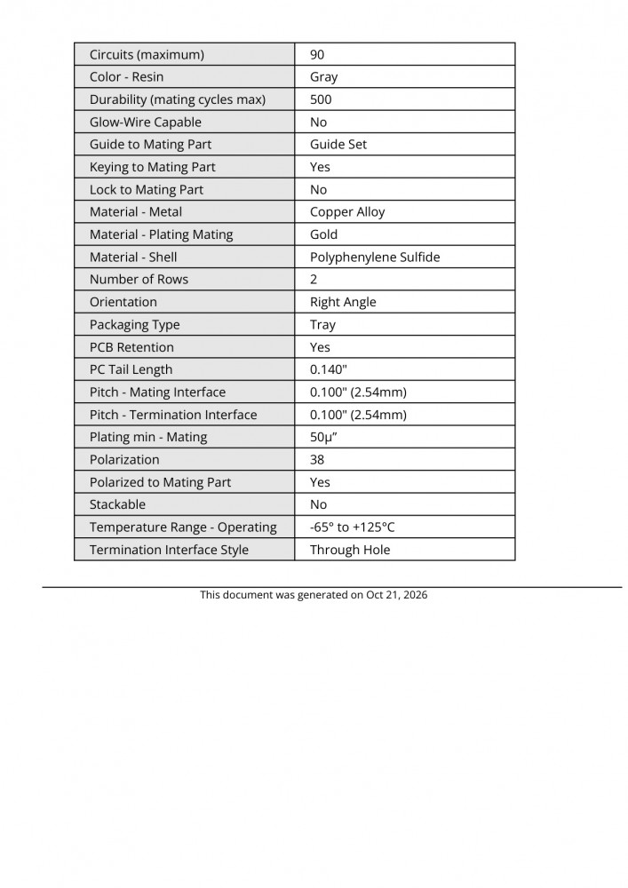 WTB90PR9SY-38 product document, page 2