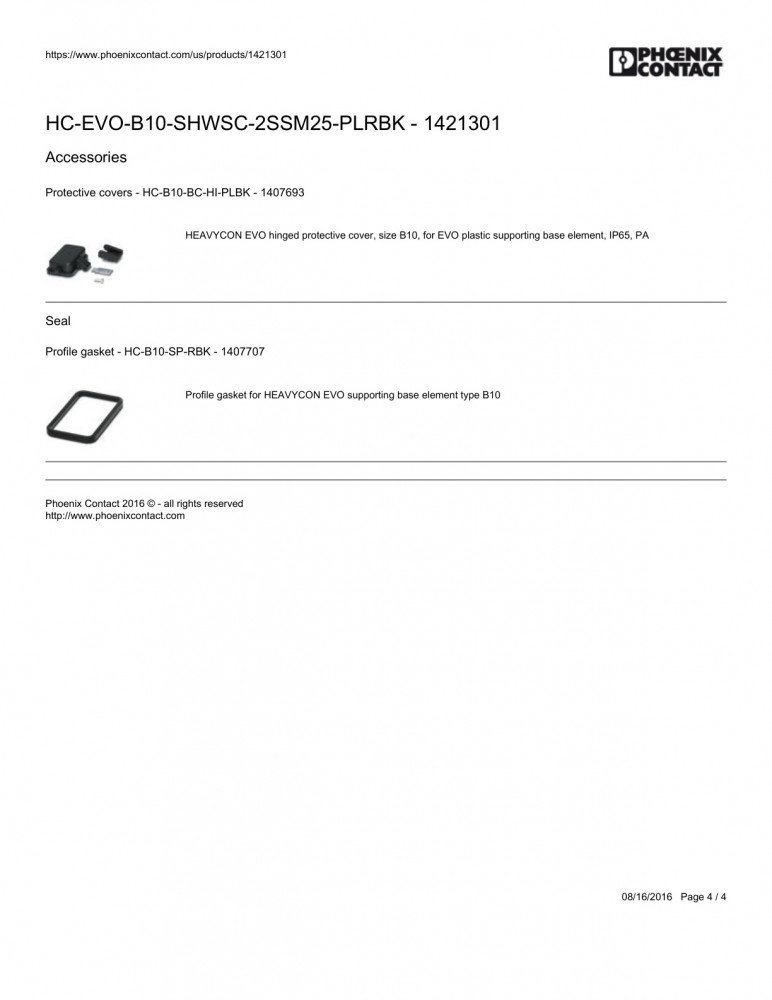 Phoenix Contact 1421301 technical document page 4