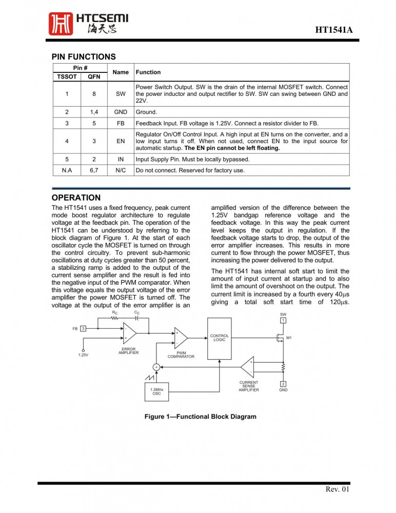 HT1541 datasheet page 5