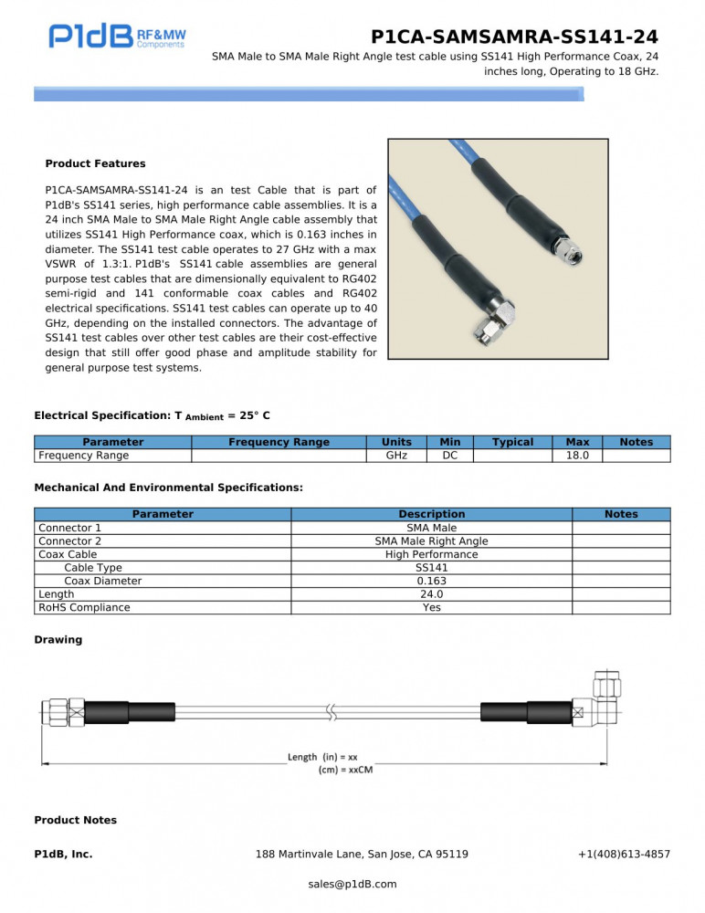 P1CA-SAMSAMRA-SS141-24 technical document image, page 1