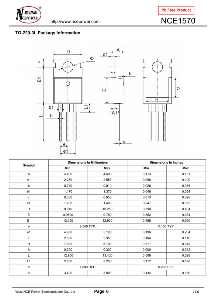 NCE1570 datasheet page 6