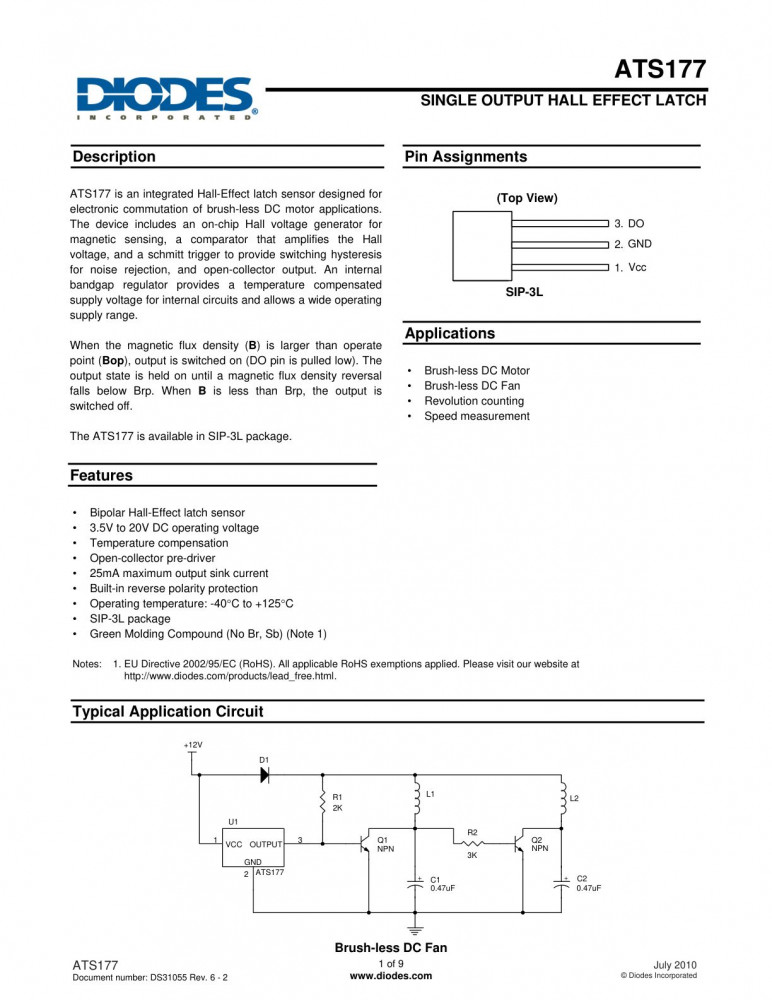 ATS177 datasheet page 1